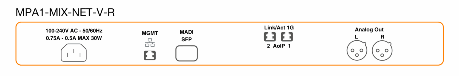 MPA1-MIX-NET-V-R - TSL | Audio Control Power